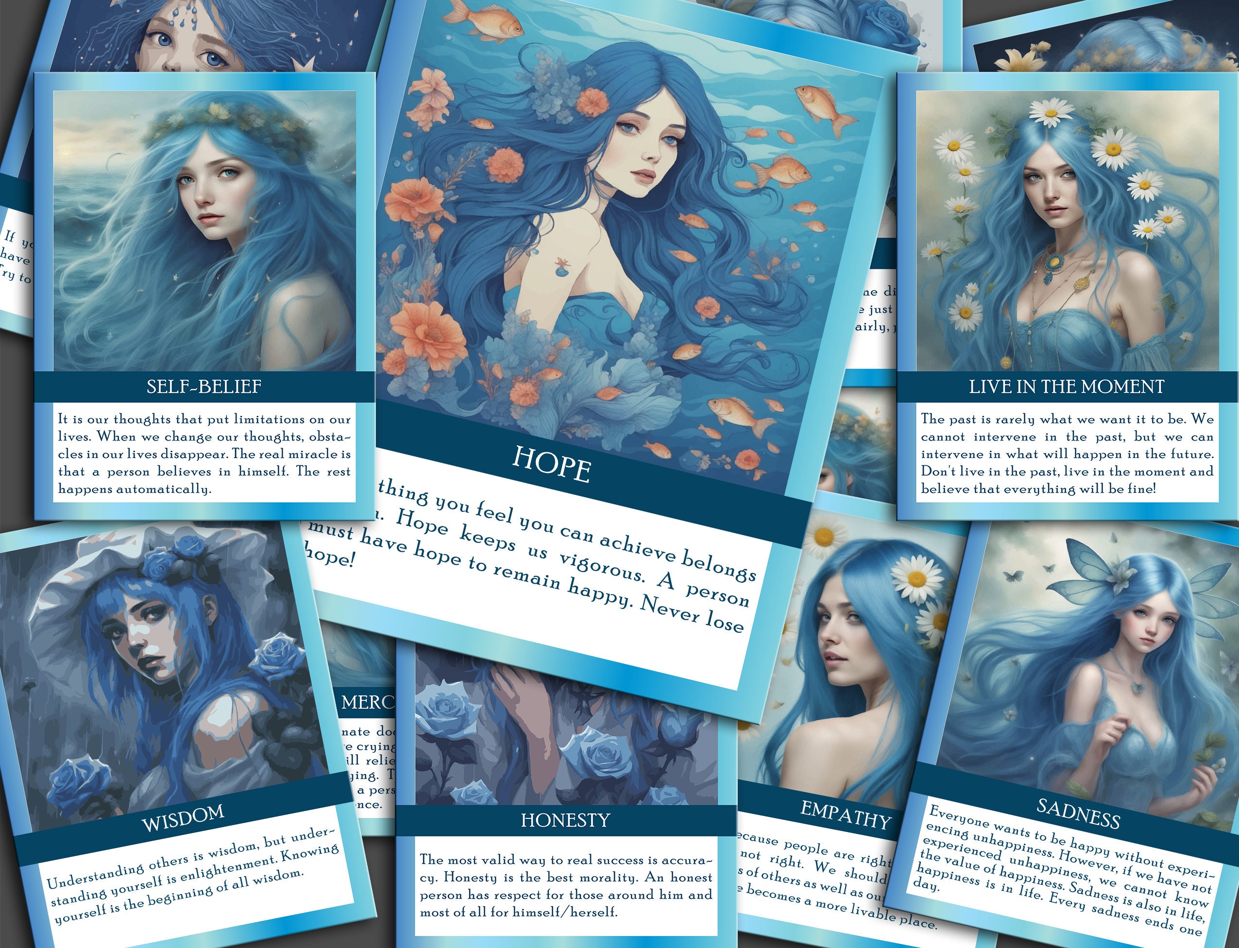 Printable Oracle Cards, Digital Oracle Cards ,digital Oracle Deck ...