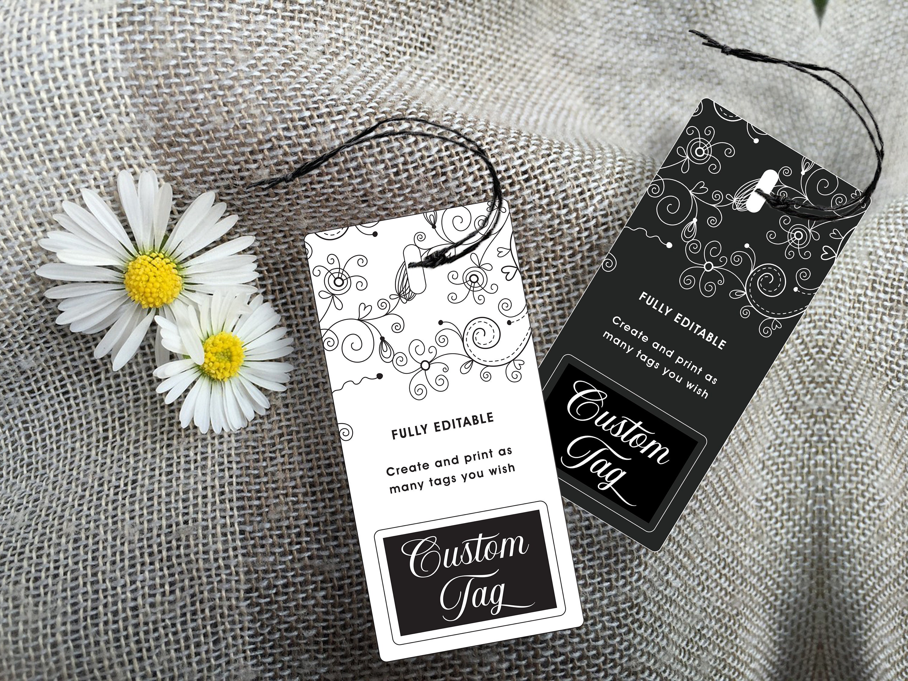 Printable Clothing Hang Tags Template, Modern Clothing Label Design ...