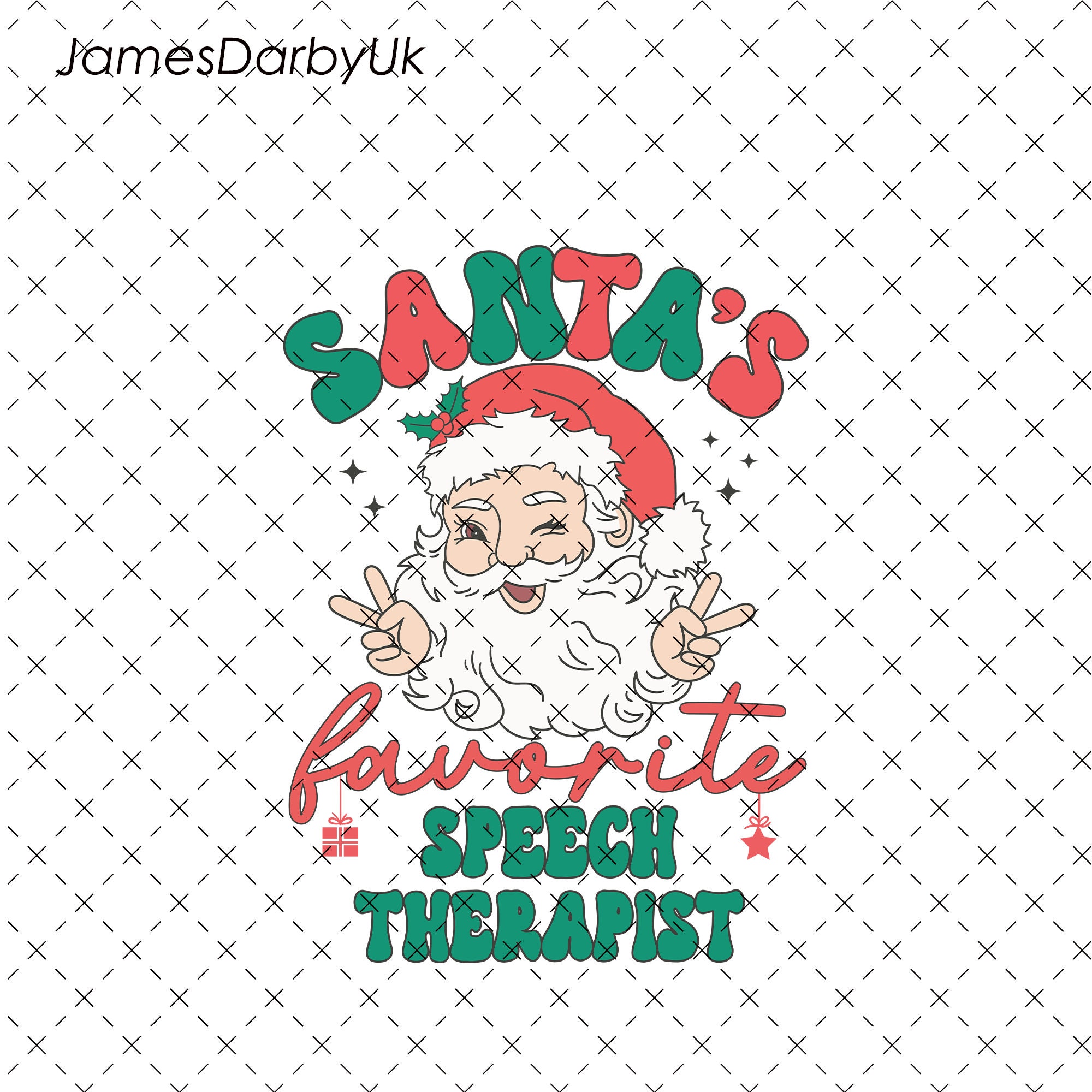 Santa's Favorite Speech Therapist Christmas Png, Christmas Png, Santa ...