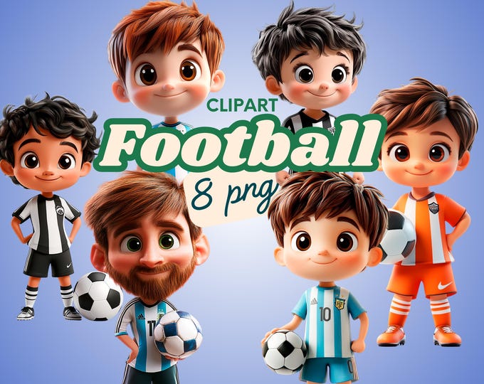 Boy Soccer Player Clipart: Red Uniform, Commercial Use (PNG) - Etsy Canada