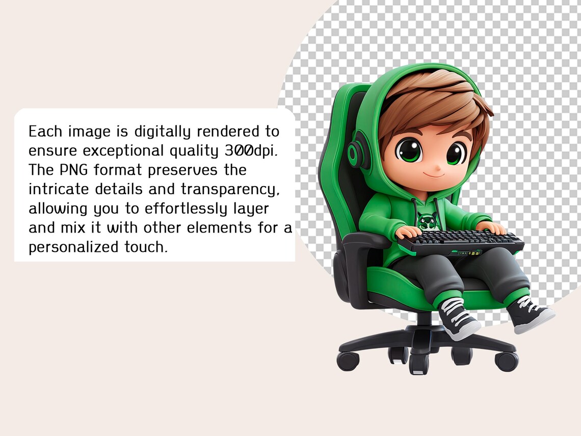 Gamer Kids Clipart PNG Cute Gamer Boy Cartoon Characters Gaming ...