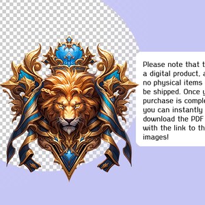 3D Lion Emblem Clipart Bundle Esports Logo PNG Gaming Mascot Logo Lion ...
