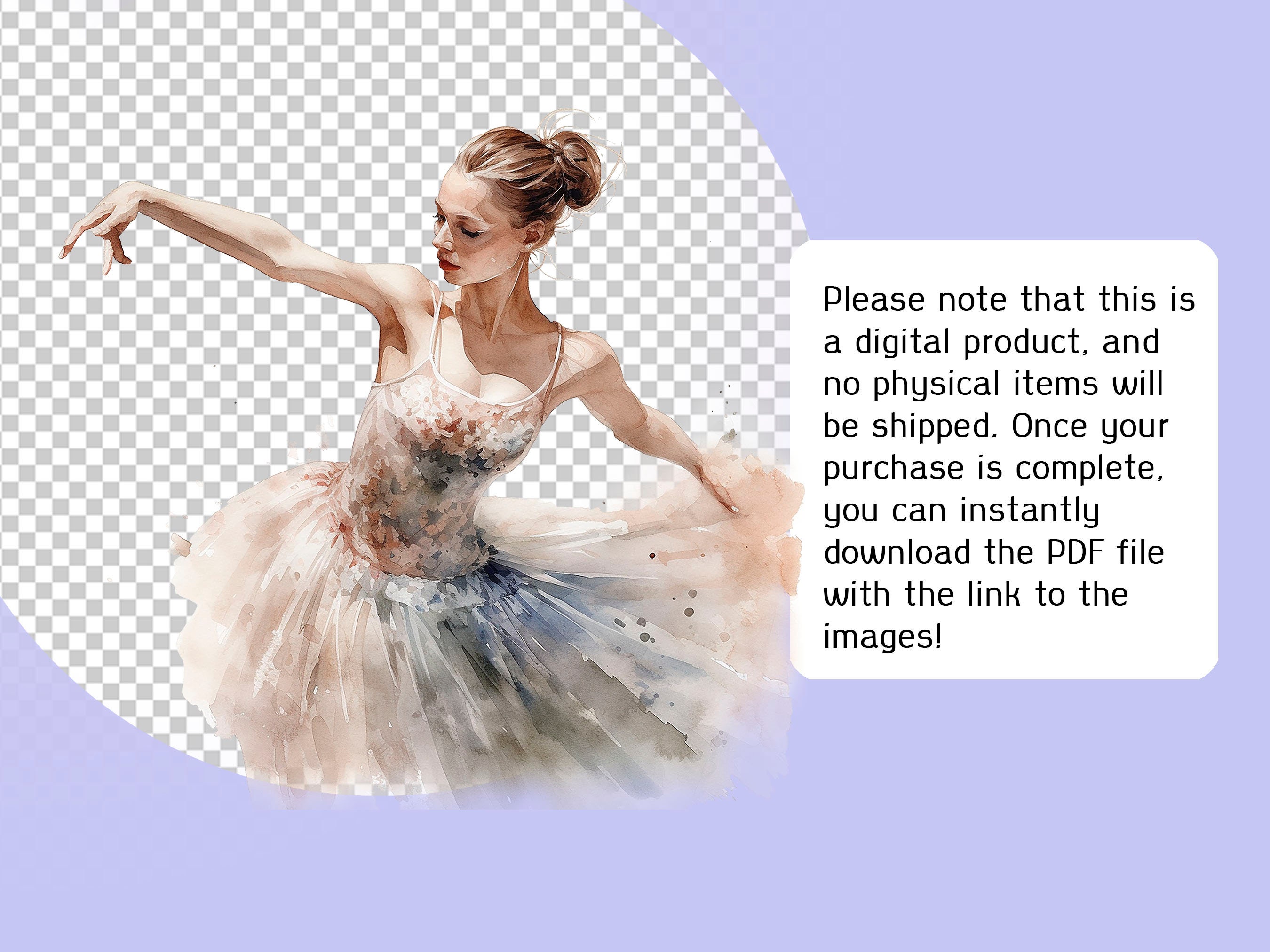 Watercolor Dancing Girls Clipart Bundle PNG Dance Ballet - Etsy