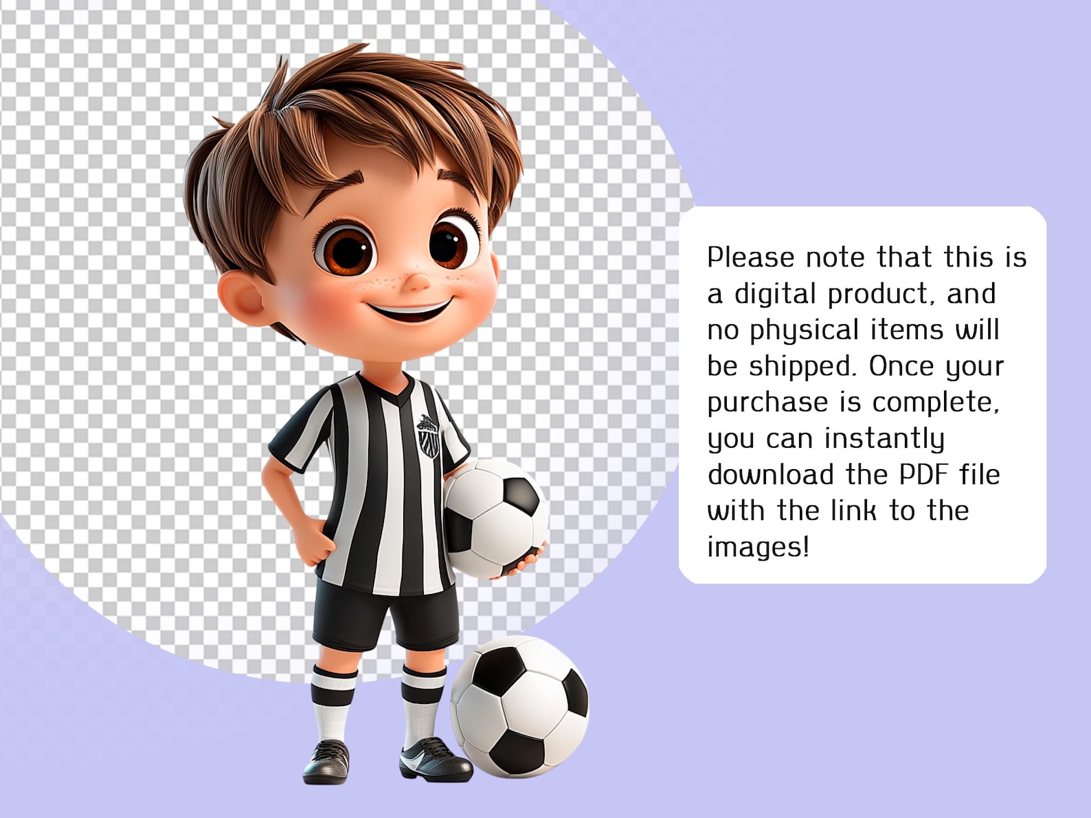 Soccer Boy Clipart Football Player PNG Cartoon Character Sport Kid ...