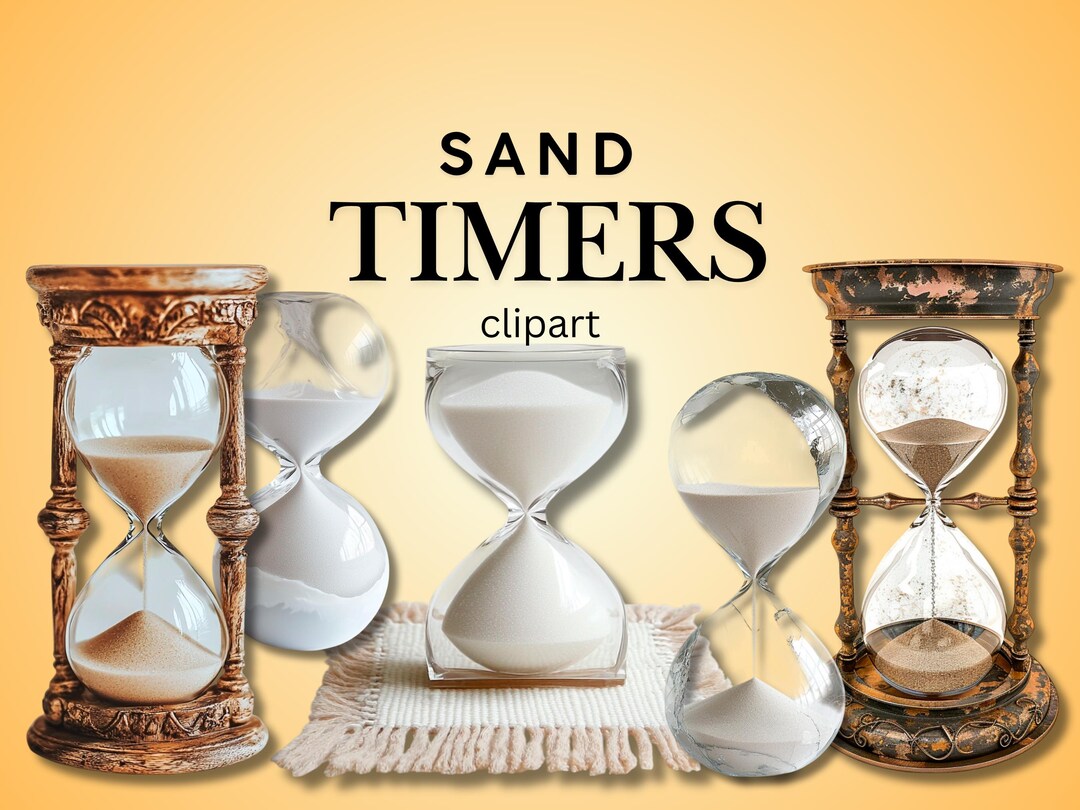 Hourglass Clipart Bundle Vintage Sand Timer PNG Antique Hourglasses ...