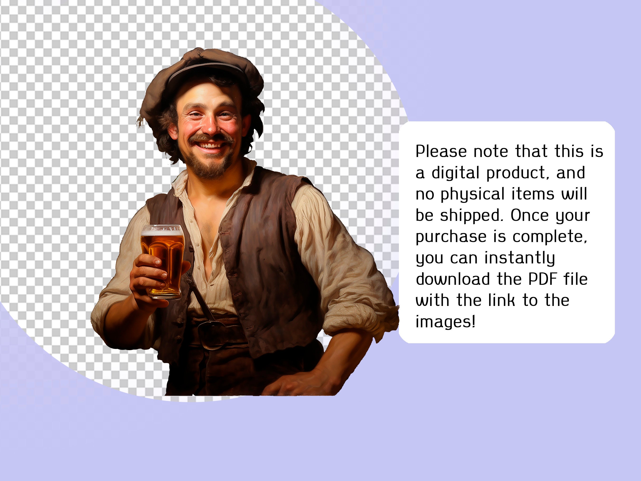 Digital Beer Clipart Bartender PNG Beer Advertisement Art Octoberfest ...