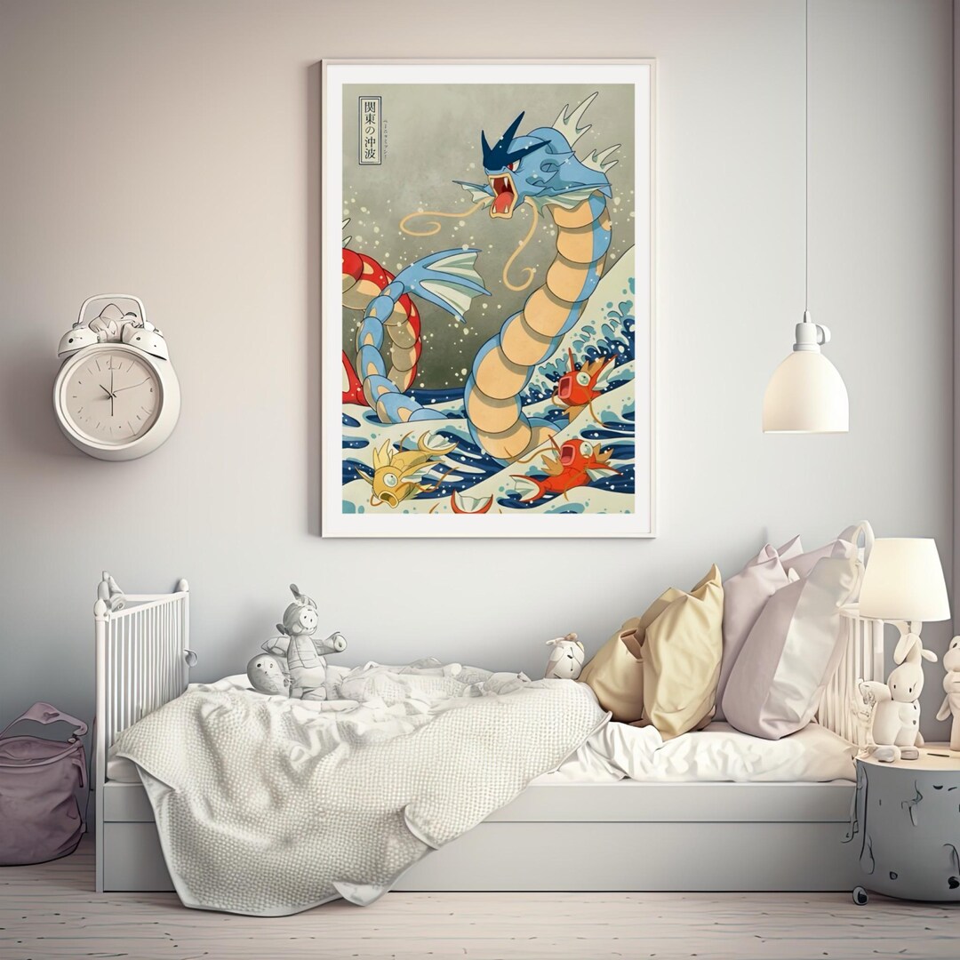 Gyarados, Pokemon Wall Arte, Pokemone Poster, Pokemonposter, Pokemone ...