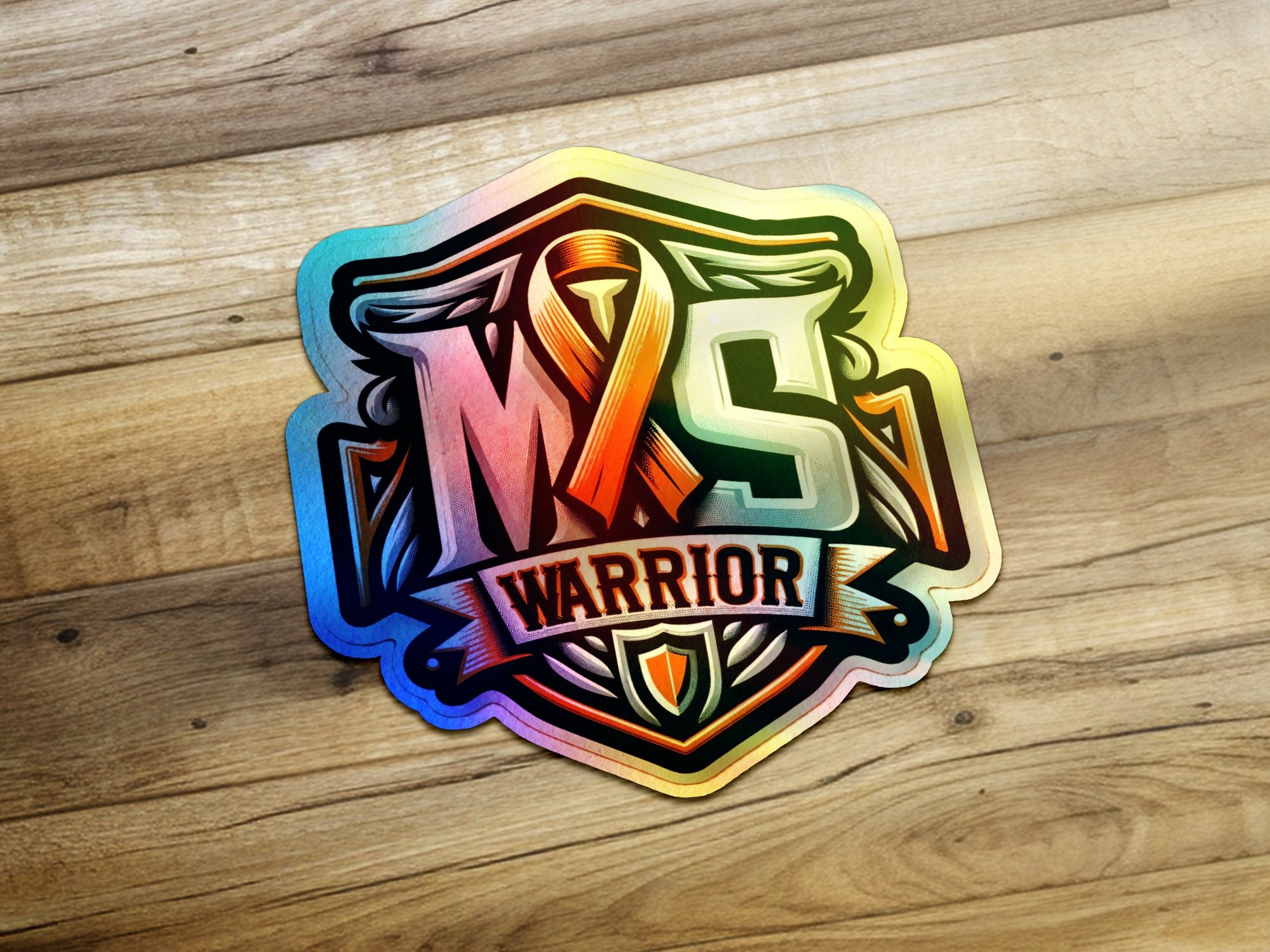 MS Warrior Emblem Sticker, Multiple Sclerosis Awareness Decal ...