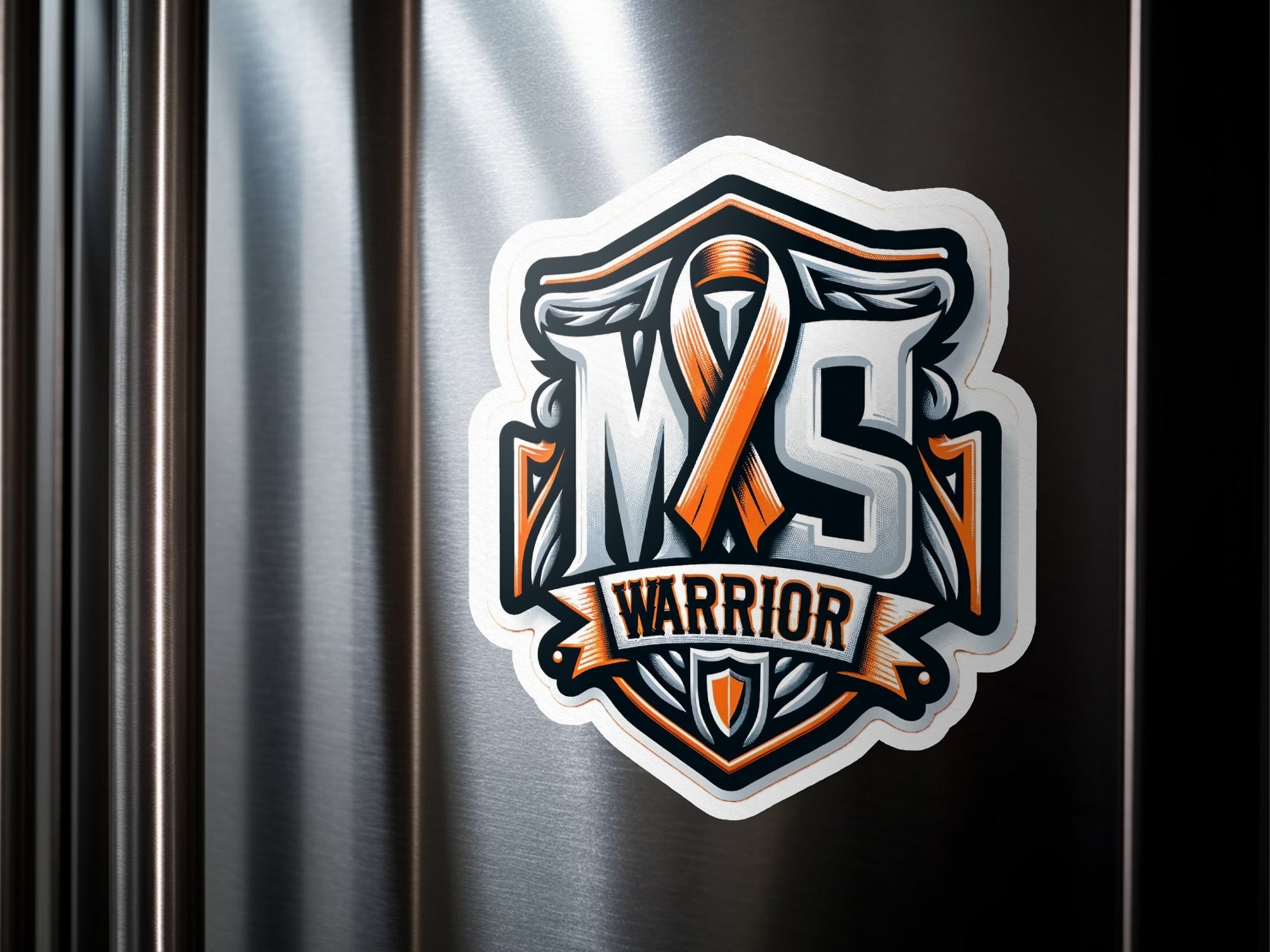 MS Warrior Emblem Sticker, Multiple Sclerosis Awareness Decal ...