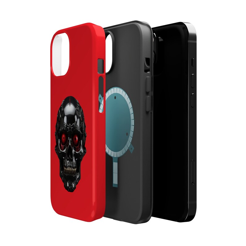 Black Skull Magsafe Case, Red - Etsy