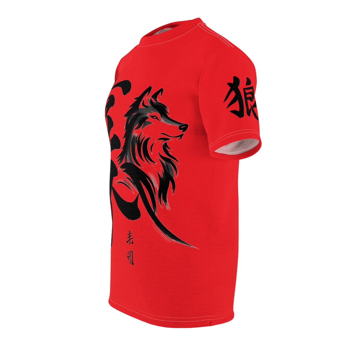 Japanese Zen Style Wolf Shirt AOP Tee - Etsy