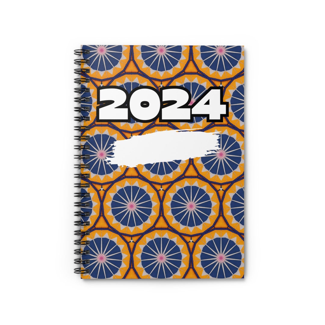 Geometric Pattern Notebook Design Spiral 2024 Notebook - Ruled Line - Etsy