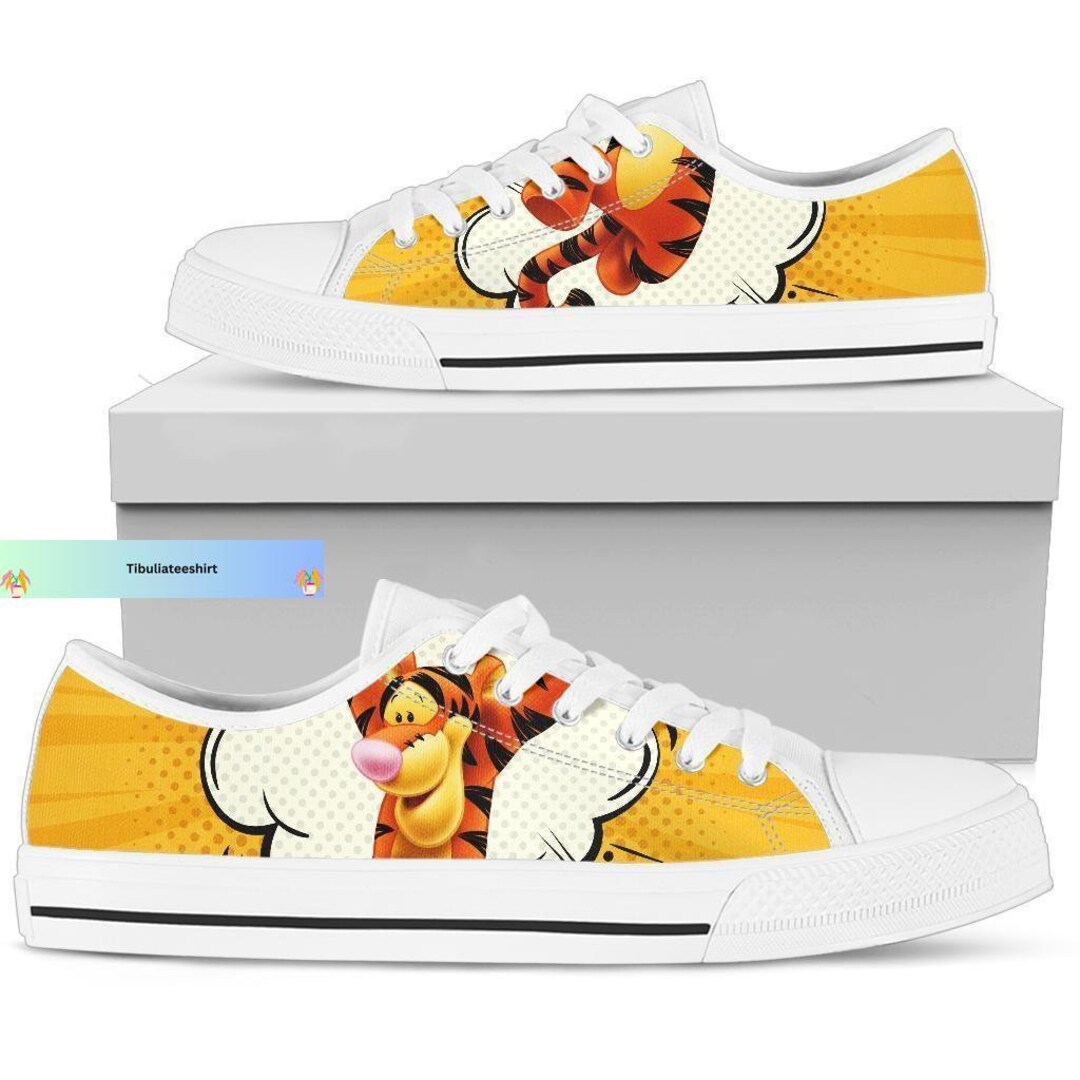 Tigger Shoes Tigger Sneakers Winnie the Pooh Low Top Shoes - Etsy
