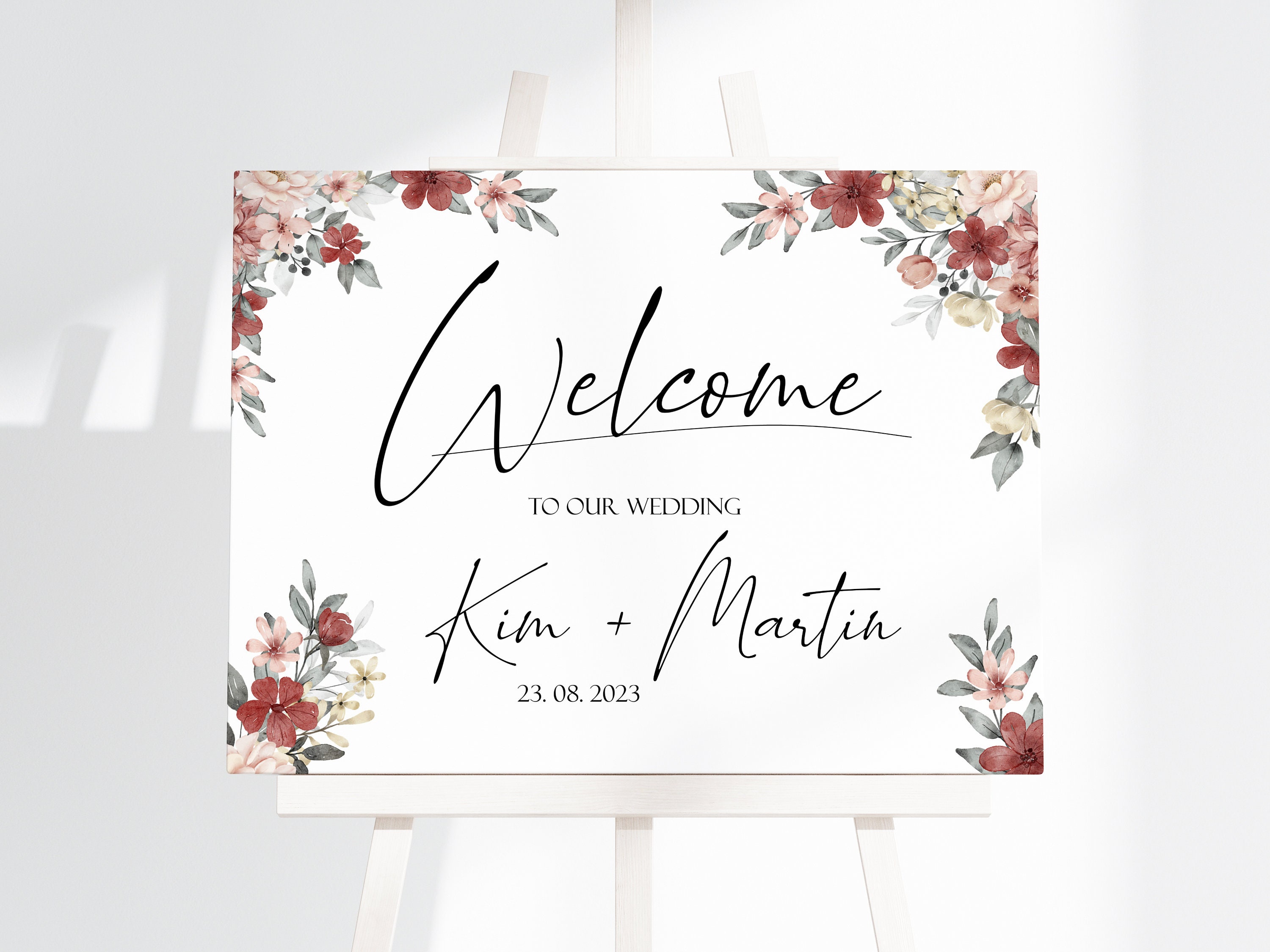 Wedding Welcome Sign, Custom Welcome Sign, Welcome to Our Wedding Sign ...