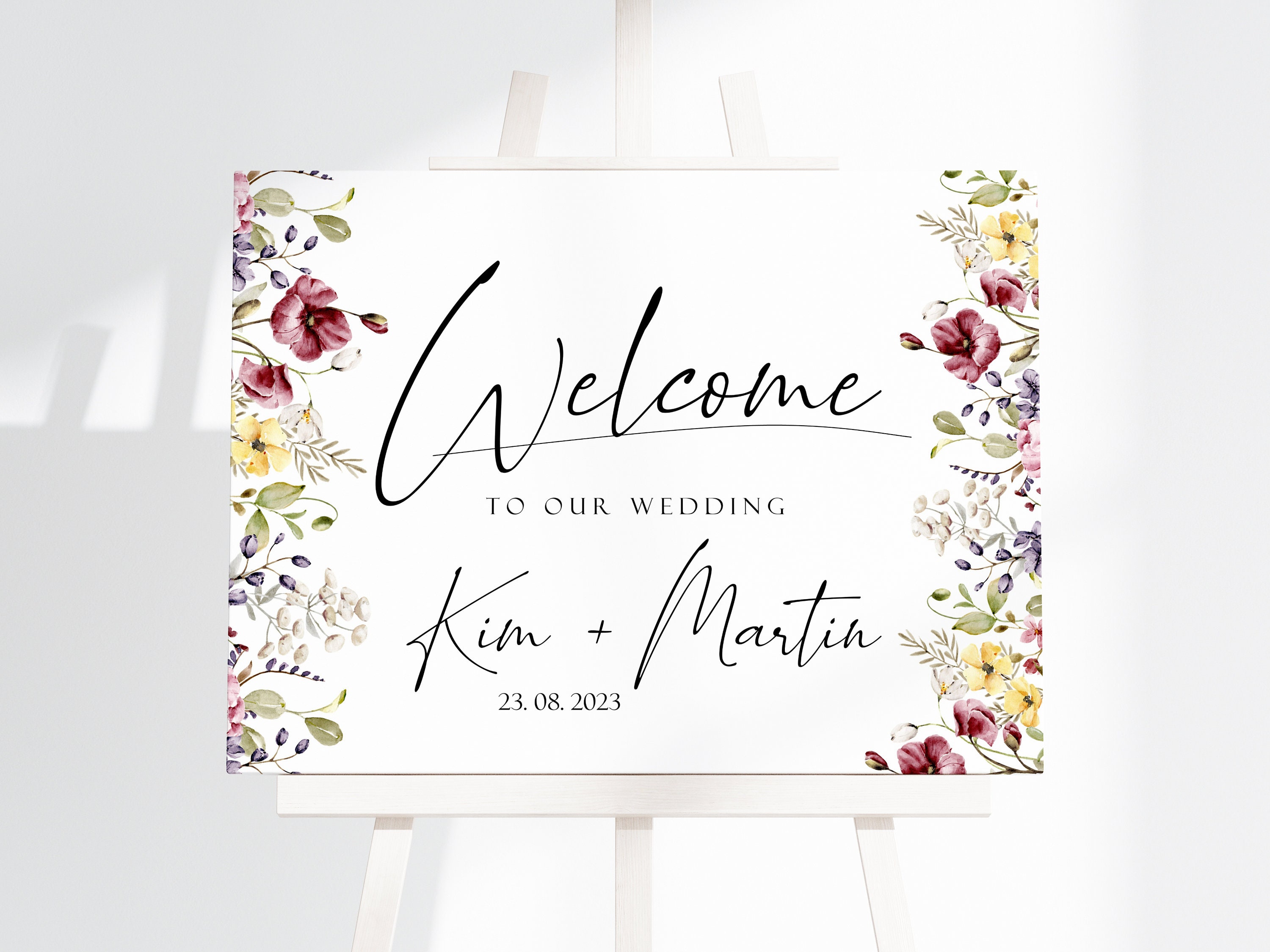 Giant Welcome Sign, Customized Welcome Sign, Welcome to Our Wedding ...