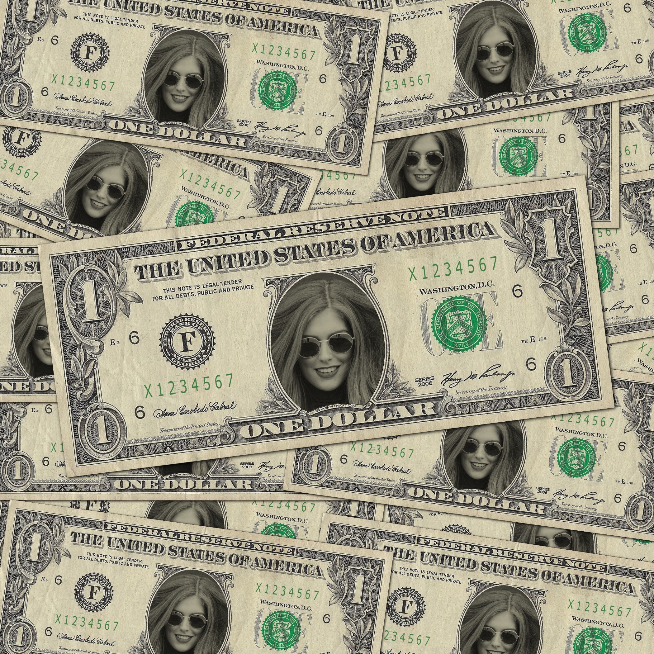 100 USD Party Money, Birthday Bucks, Dollar Bills With Your Face ...