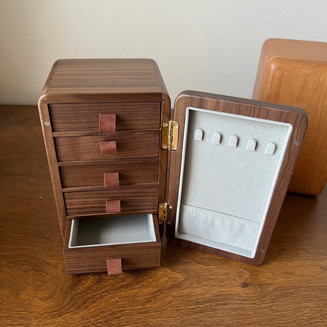 Extra Large Jewelry Box Solid Walnut Wood Jewelry Organizer Solid ...