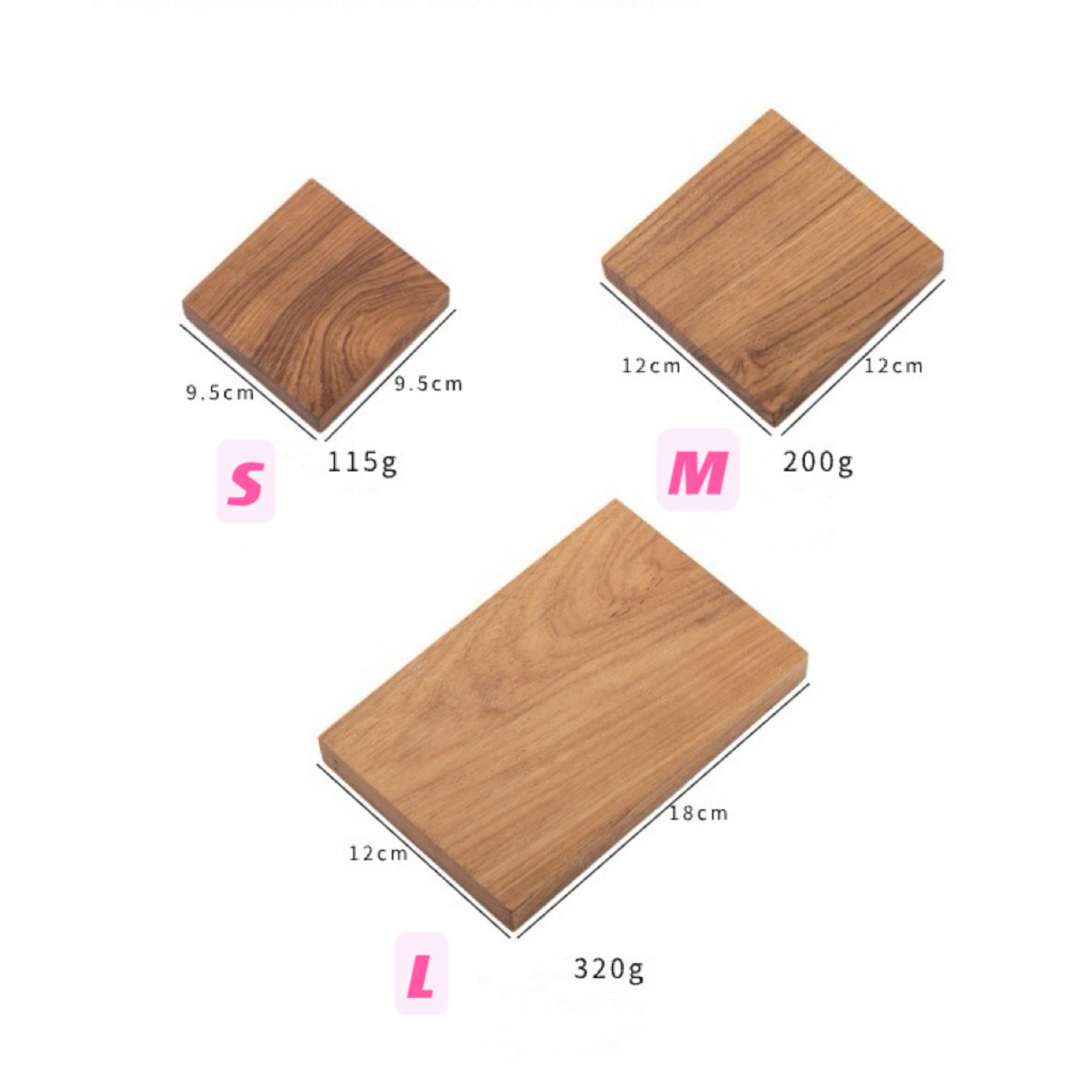 Minimalist Solid Wood Dish Saucer Desk Plate Dishware Rustic Teakwood ...