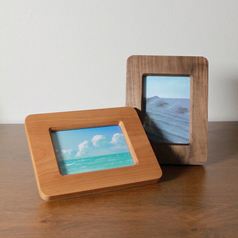 Minimalist Solid Wood Photo Frame Rustic Walnut Picture - Etsy