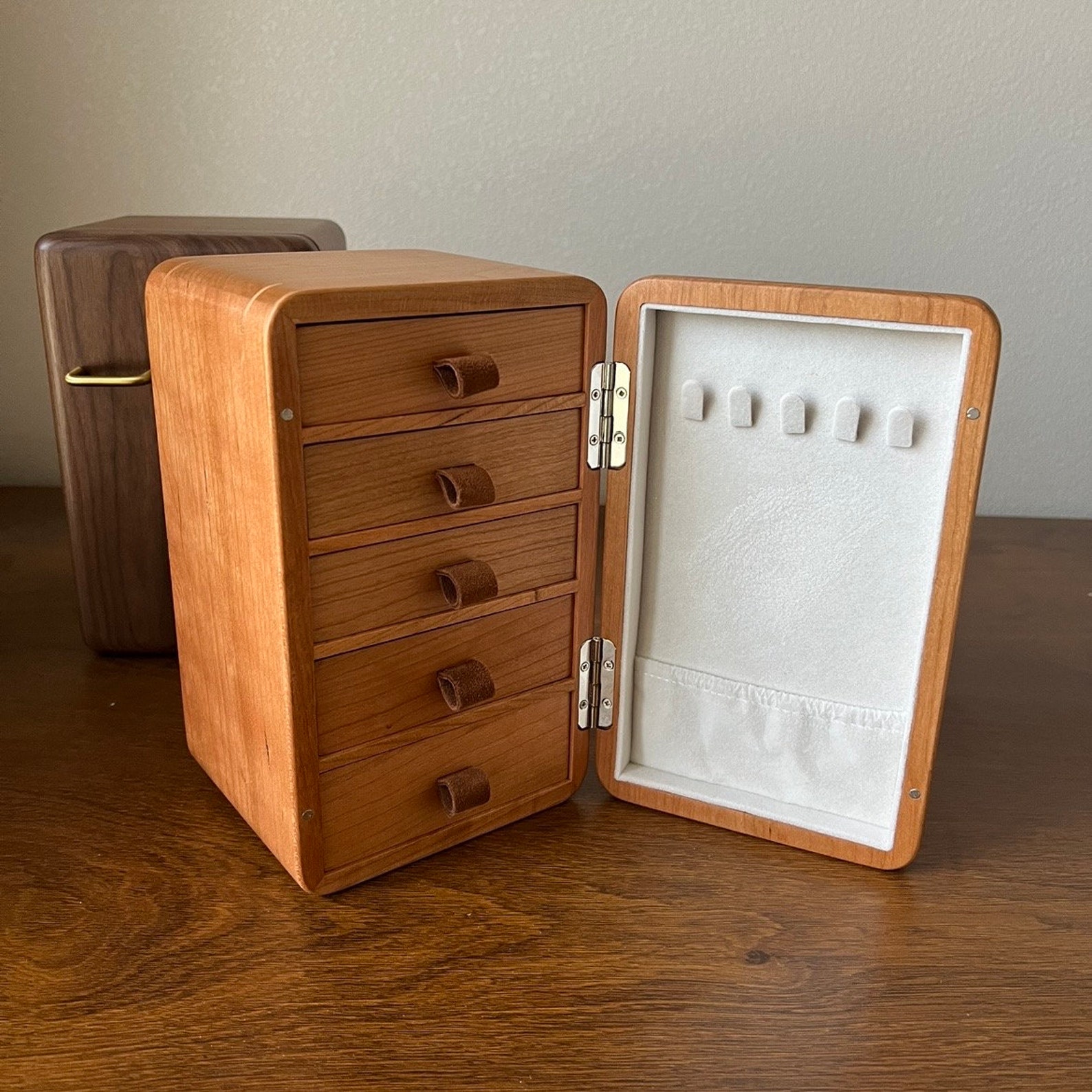 Extra Large Jewelry Box Solid Walnut Wood Jewelry Organizer Solid ...