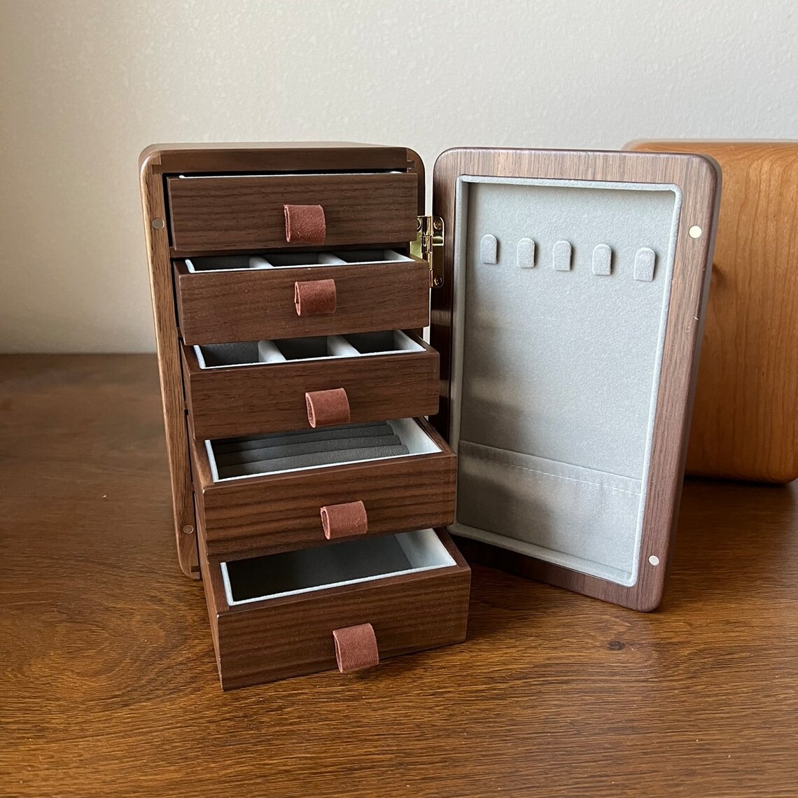 Extra Large Jewelry Box Solid Walnut Wood Jewelry Organizer Solid ...