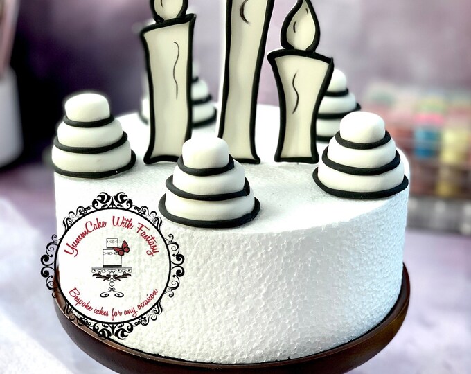 Comic-style Birthday Cake -fondant Covered - Etsy Canada