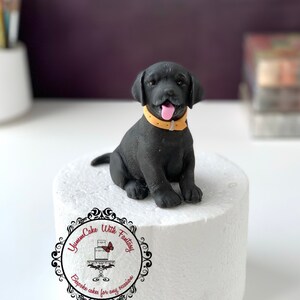 Labrador Dog (approx 10cm/4” Tall) Handmade Edible Fondant Birthday ...