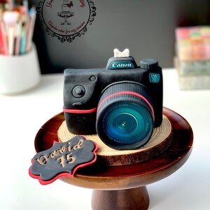 Camera Handmade Edible Fondant Birthday Cake Topper Photographic Edible ...