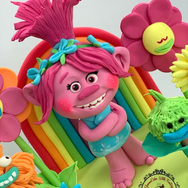 Trolls Cake Toppers - Etsy