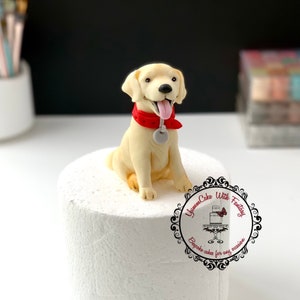 Labrador Dog (approx 10cm/4” Tall) Handmade Edible Fondant Birthday ...