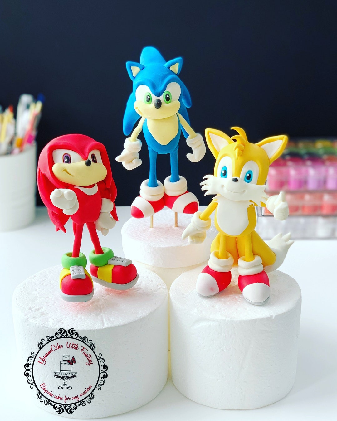 Sonic the Hedgehog Inspired Handmade Edible Fondant Birthday Cake ...