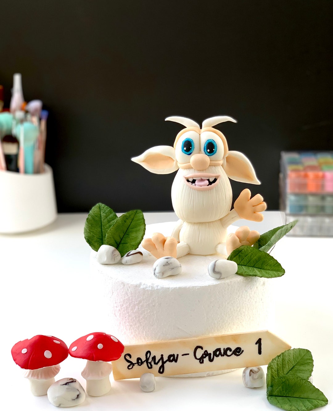 Booba Inspired Handmade Edible Fondant Birthday Cake Topper - Etsy