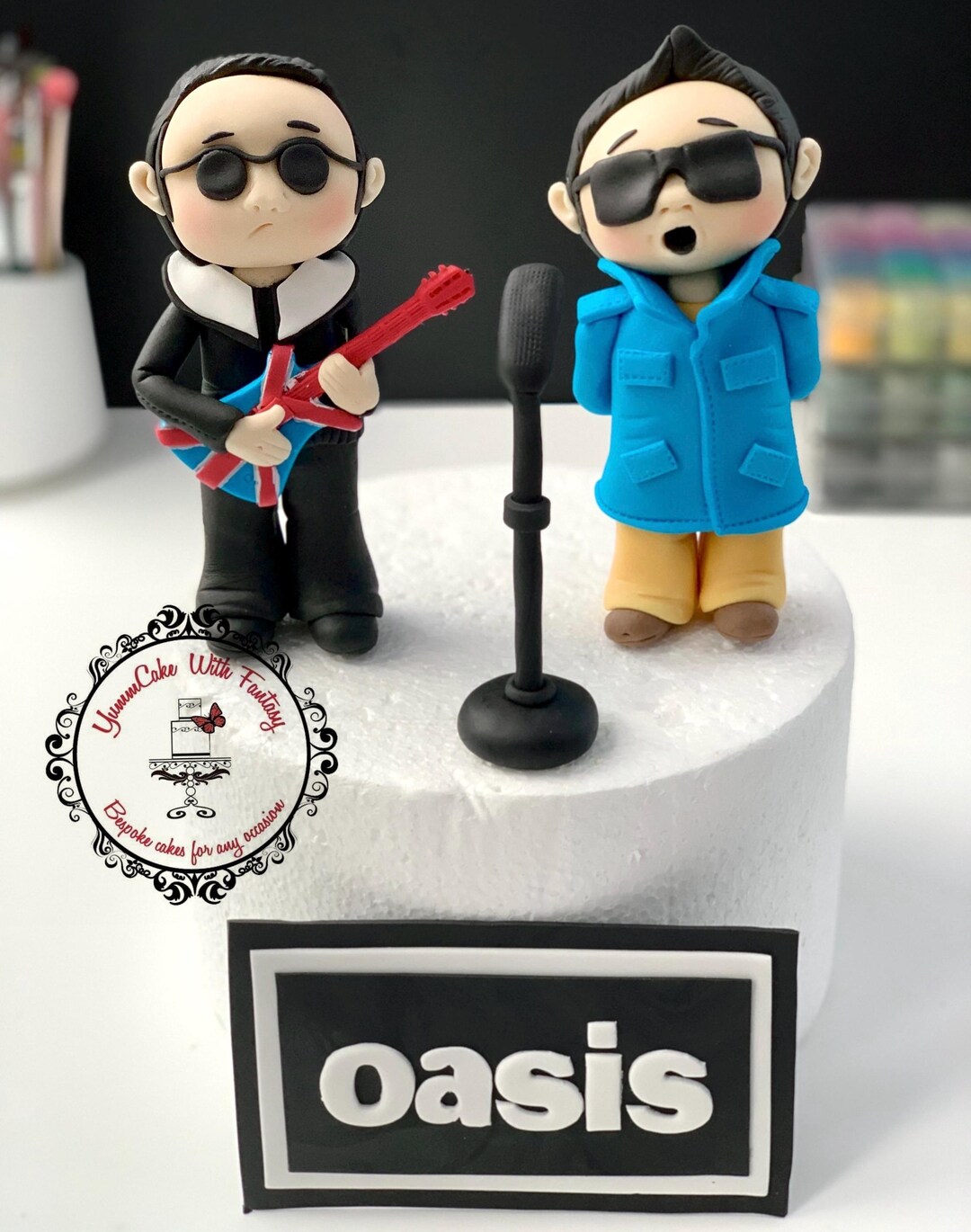 Handmade Oasis Music Band Liam and Noel Gallagher Singer Edible Fondant ...