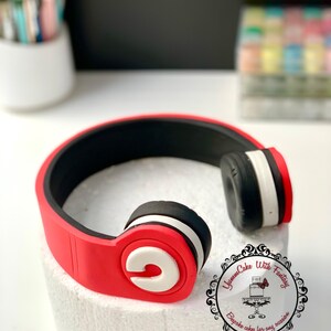 Headphones Handmade Edible Fondant Birthday Cake Topper Music DJ ...