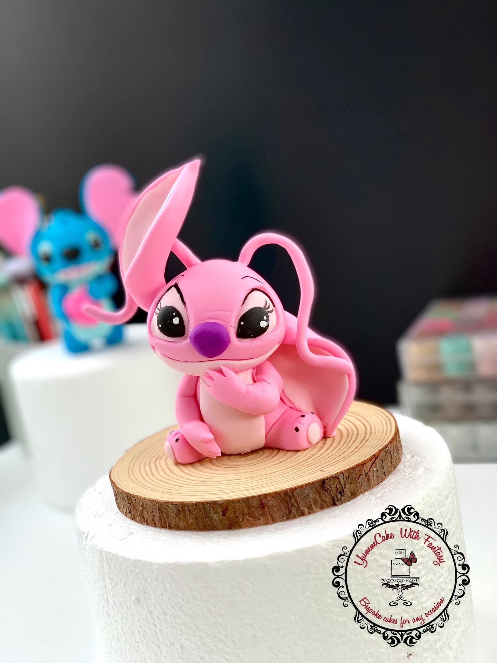 Handmade Stitch Angel Inspired Edible Fondant Birthday Cake Topper ...