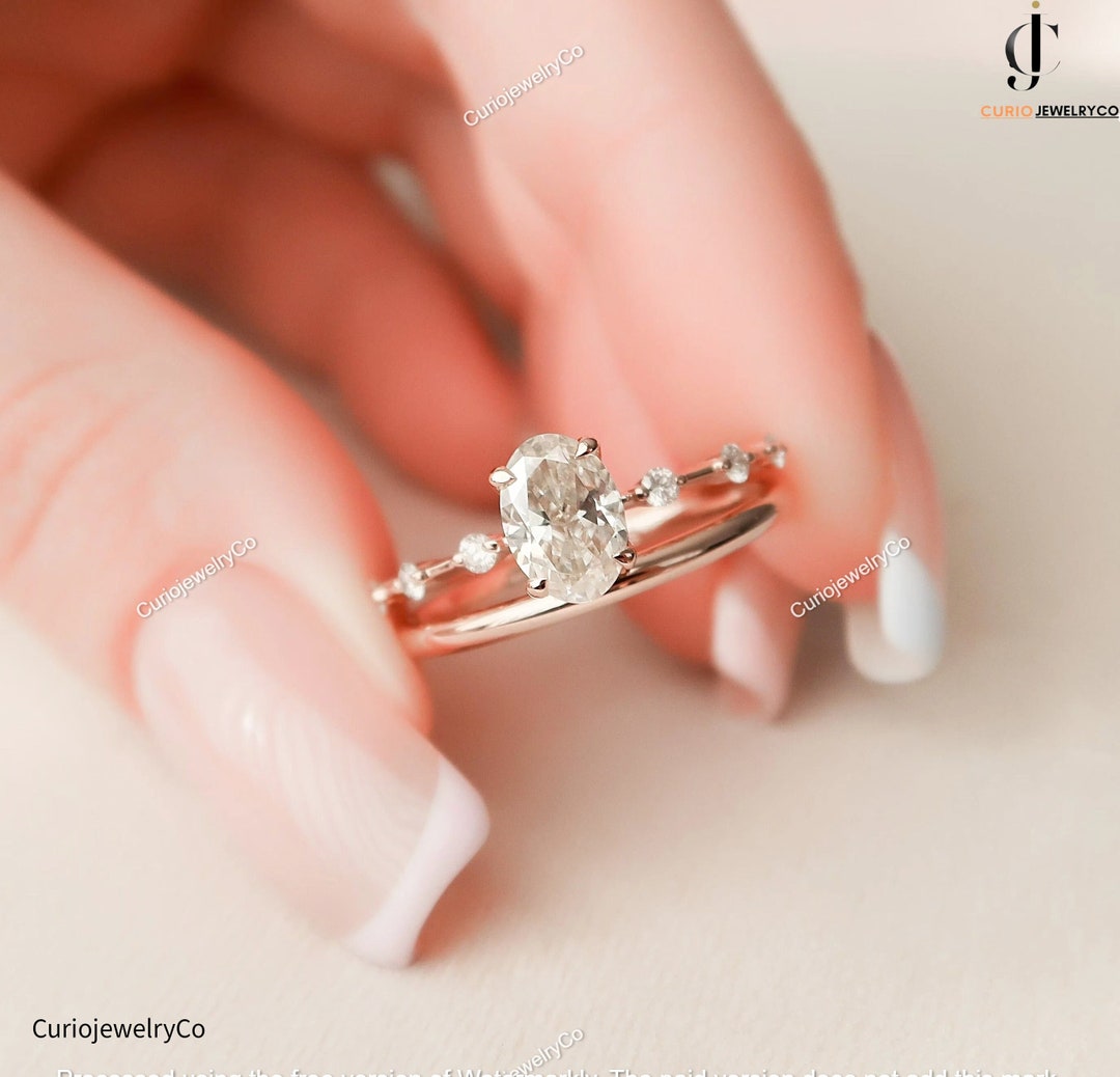 Simulant Diamond Hidden Halo Engagement Ring, Yellow Gold Wedding Band ...