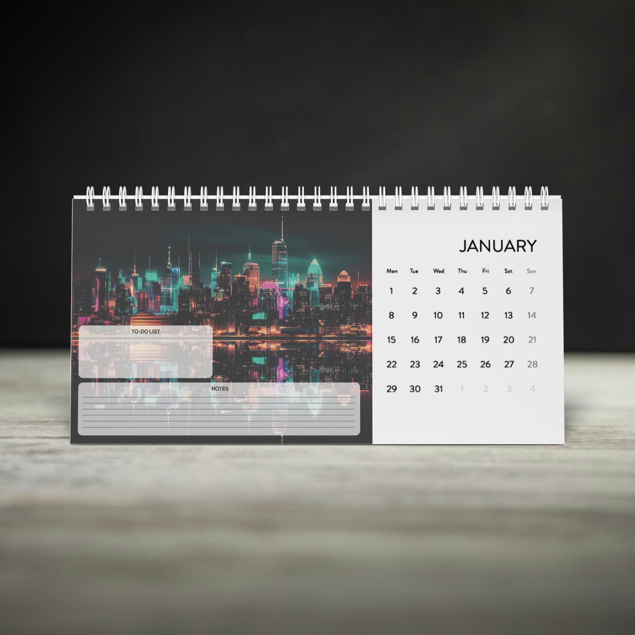 Welcome 2024 Cyberpunk City Desk Calendar - Etsy