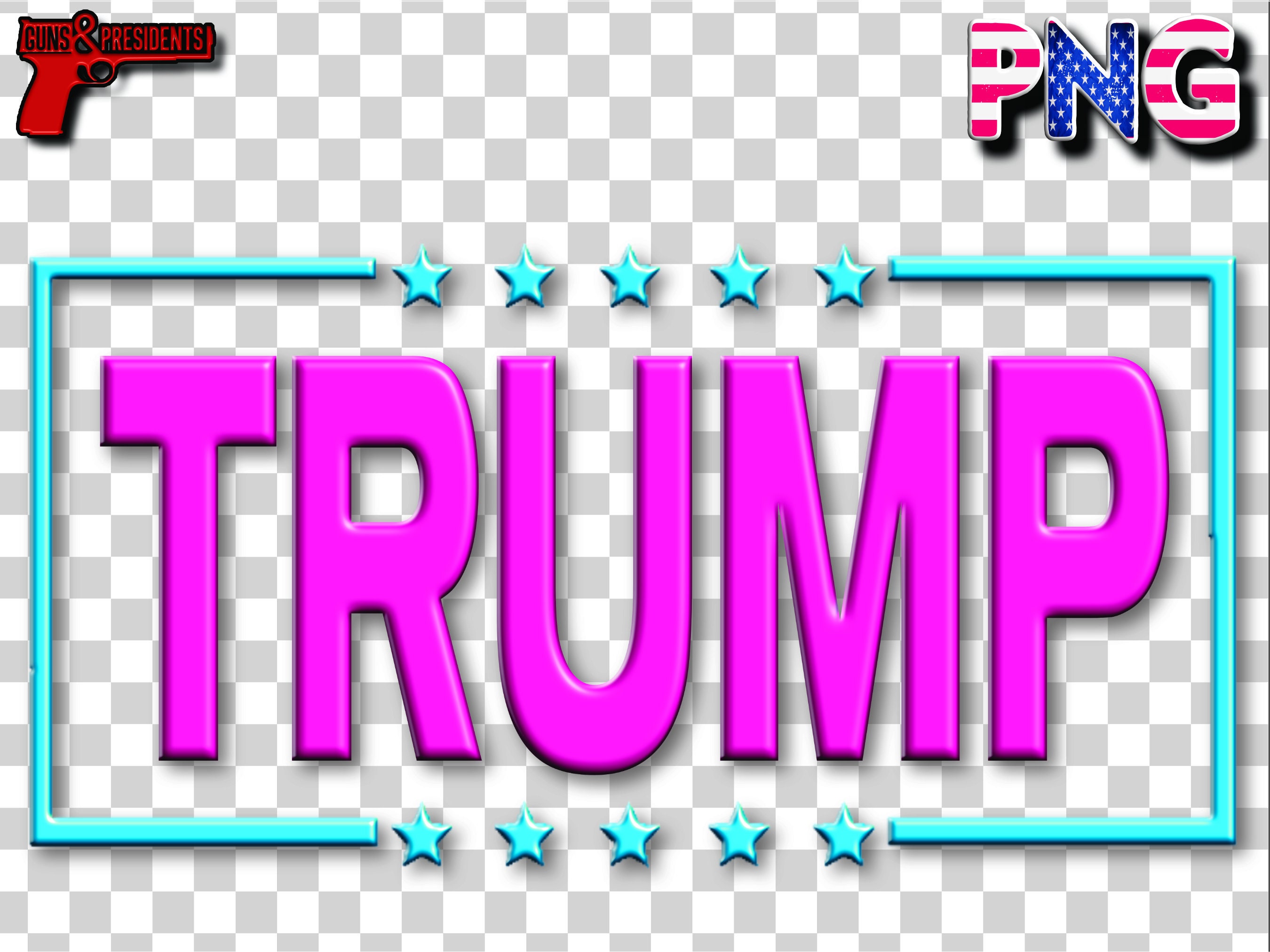Trump Logo Png, Trump Word Png, Blue and Pink Trump Shirt Designs ...