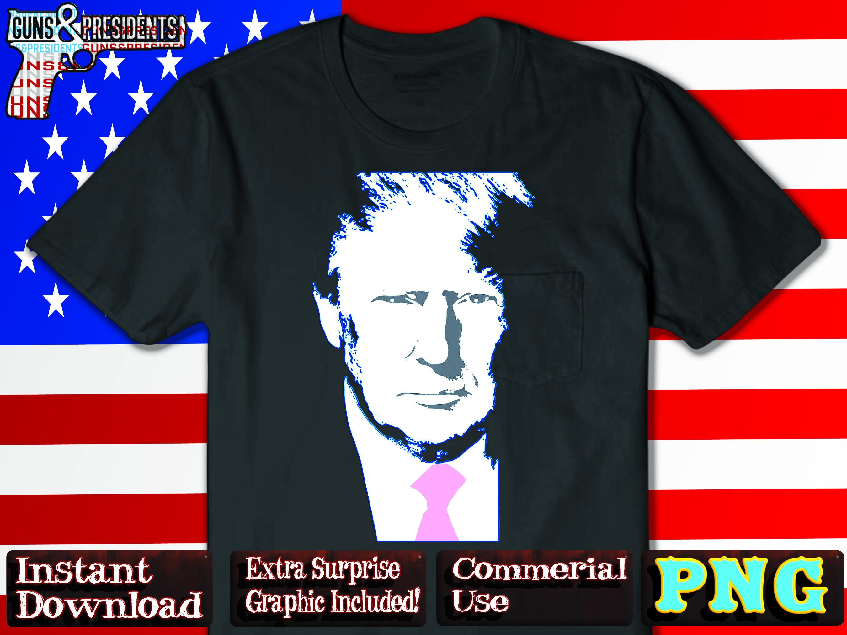 Trump Art American Flag Trump Flag Png Vintage Donald Trump - Etsy