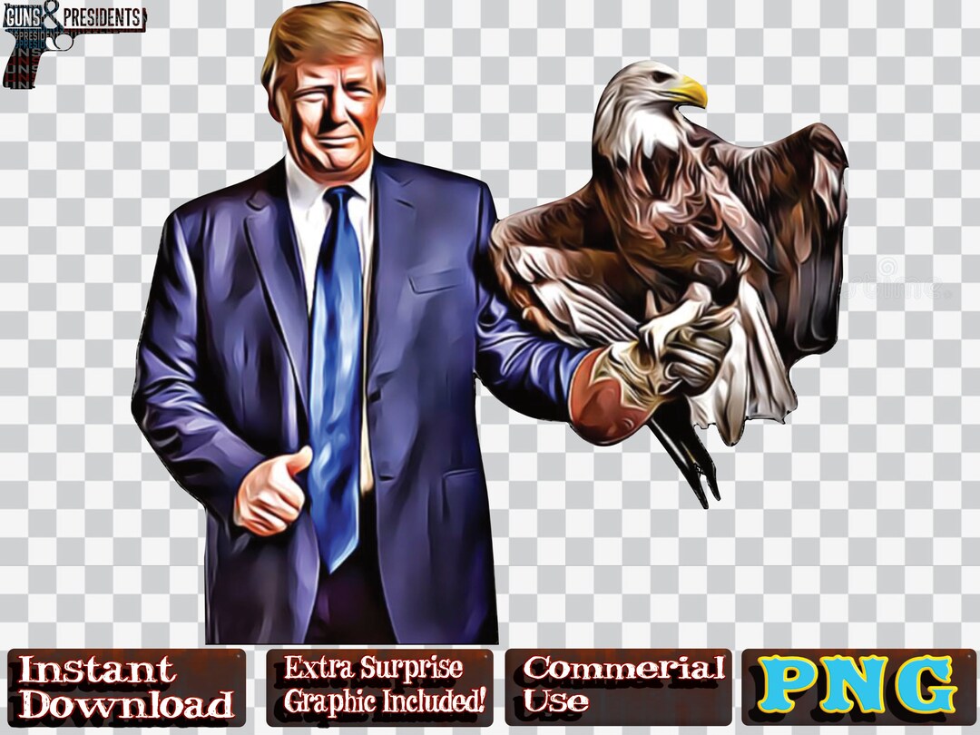 Trump With Eagle PNG, Trump Election Graphic, Trump Tee PNG Trump ...