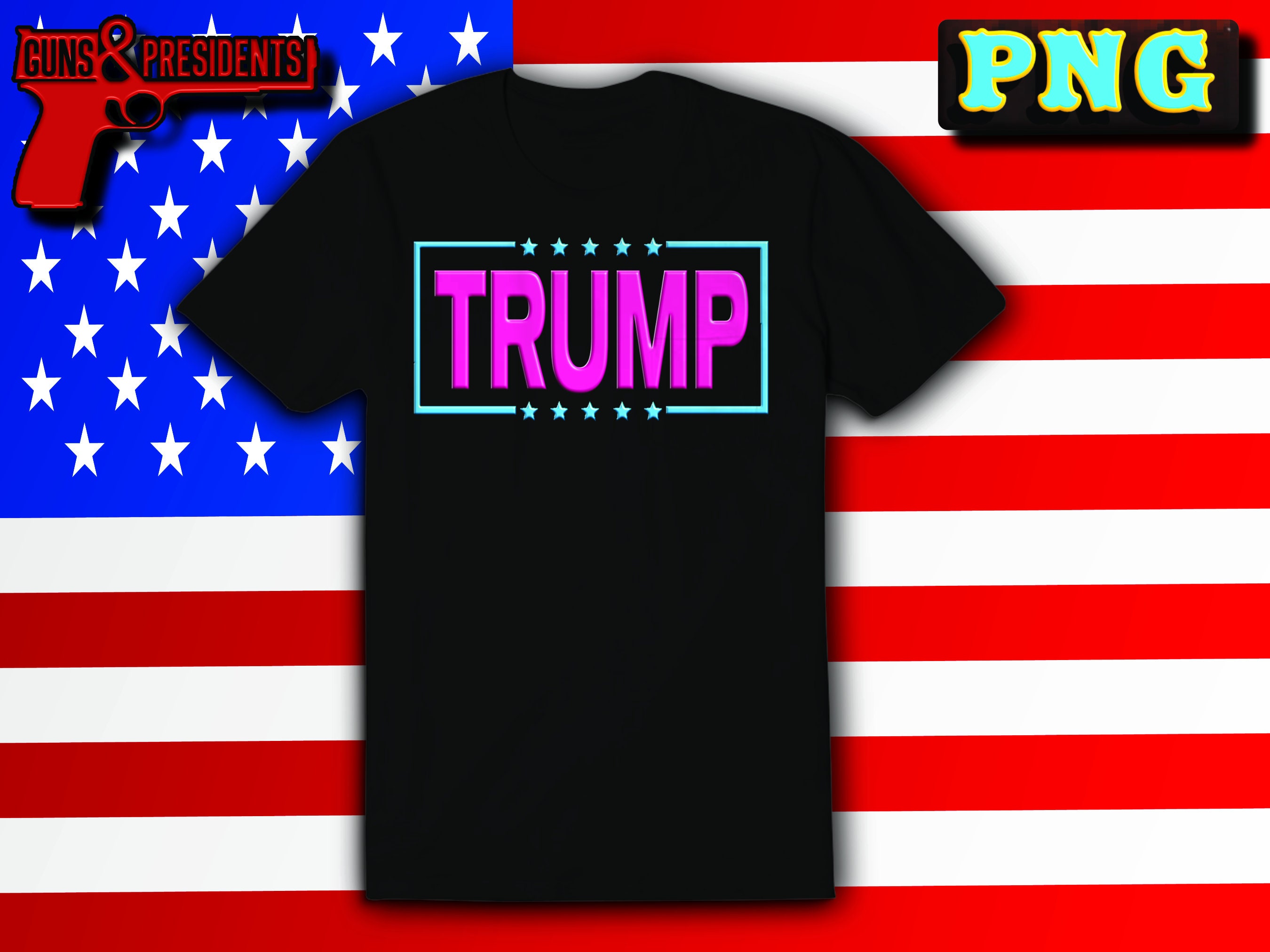 Trump Logo Png, Trump Word Png, Blue and Pink Trump Shirt Designs ...