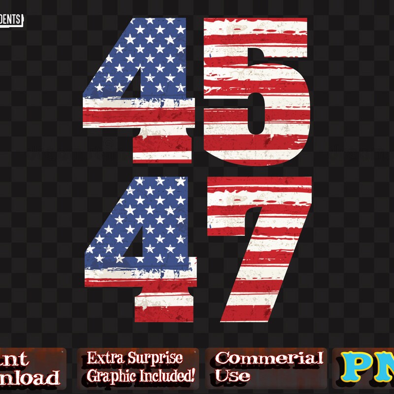 Trump 45 47 Png - Etsy