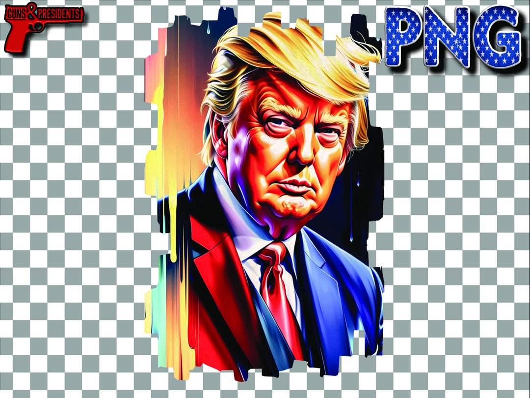 Trump Painting Trump PNG Digital Design Trump Illustration - Etsy