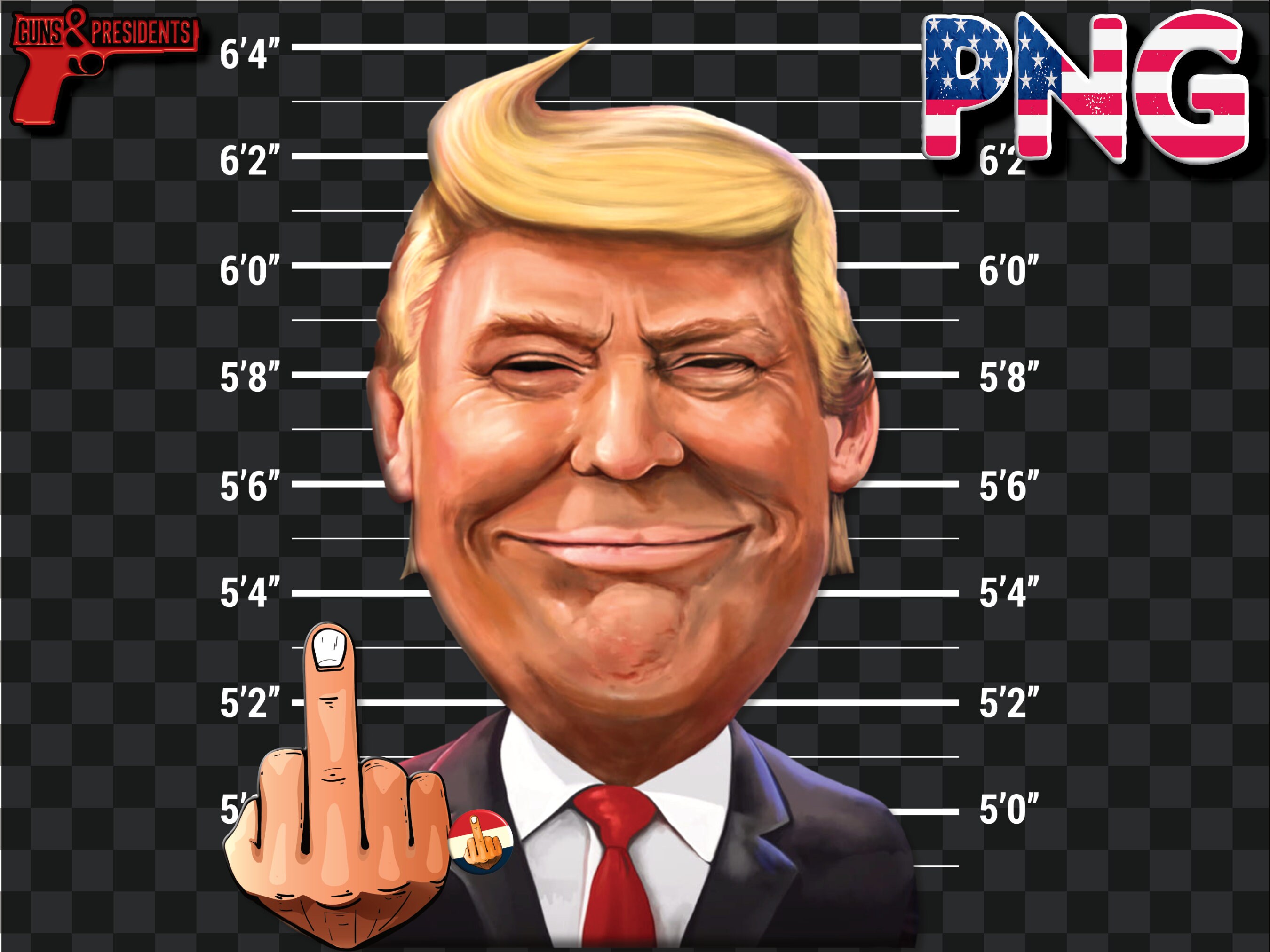 Trump Mugshot PNG, Trump Middle Finger, Donald Trump PNG, Trump Mugshot ...