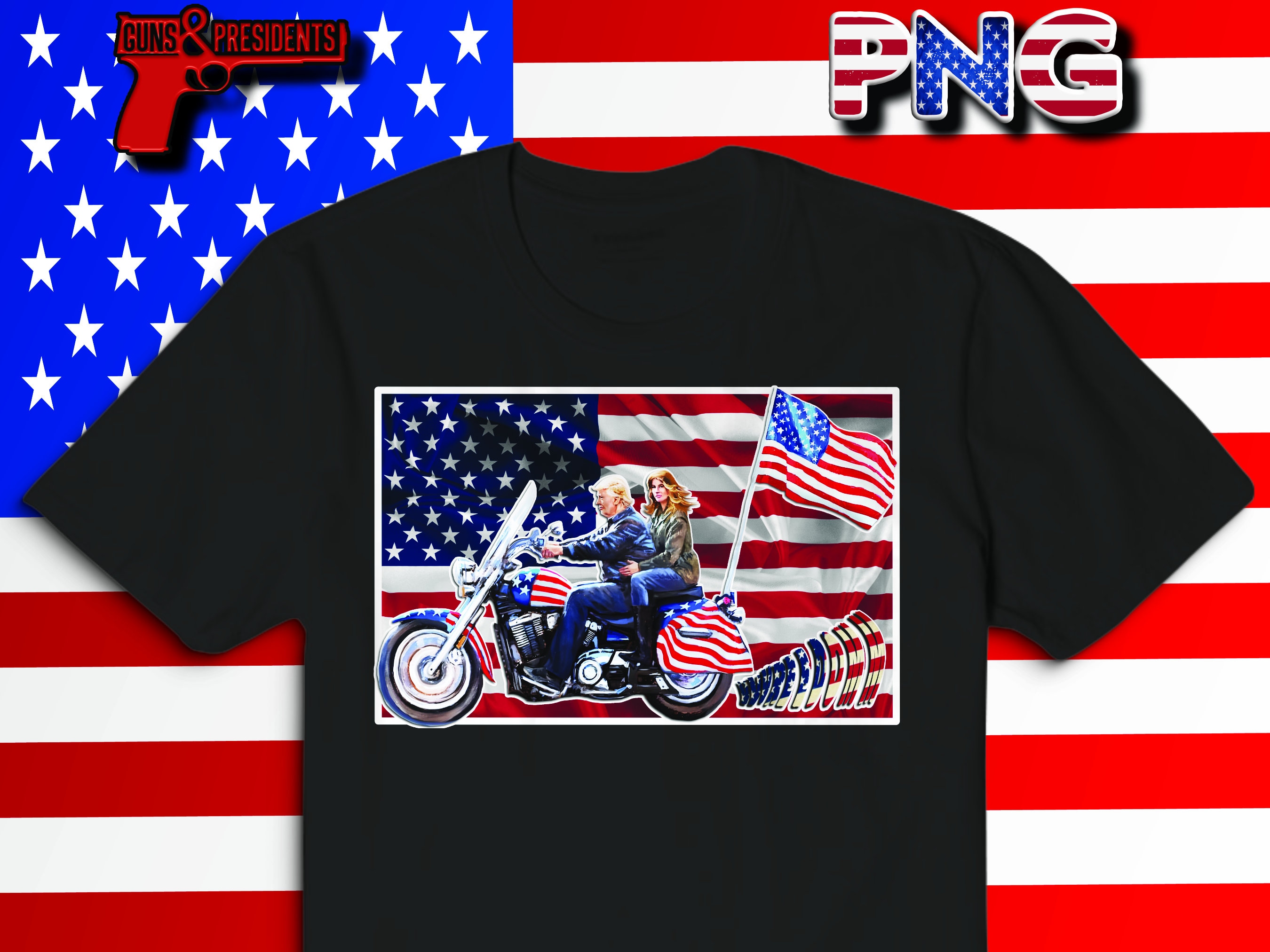 Trump Motorcycle Png, Donald and Ivanka Trump PNG, Trump Shirt Designs ...