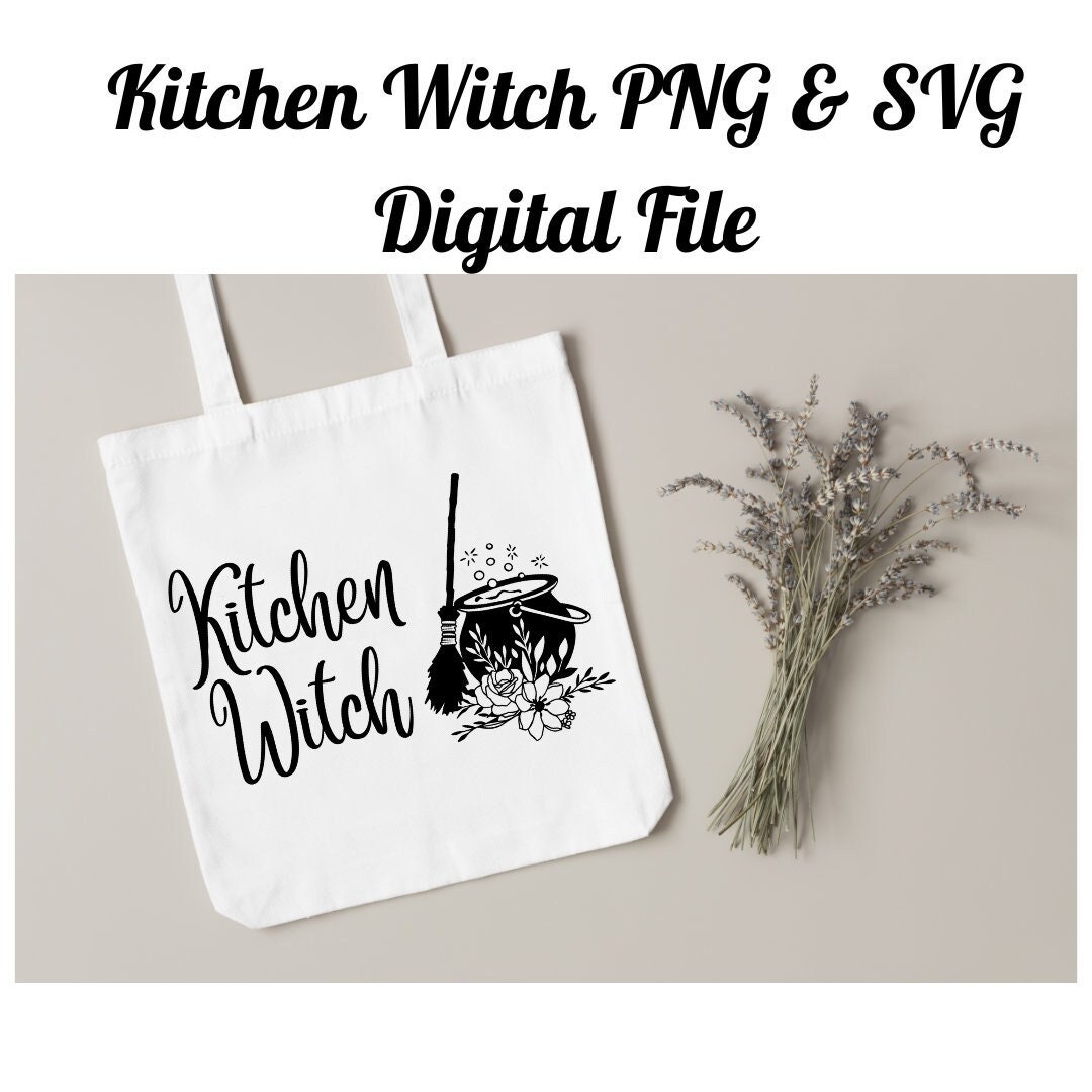 Kitchen Witch Svg And Png Etsy
