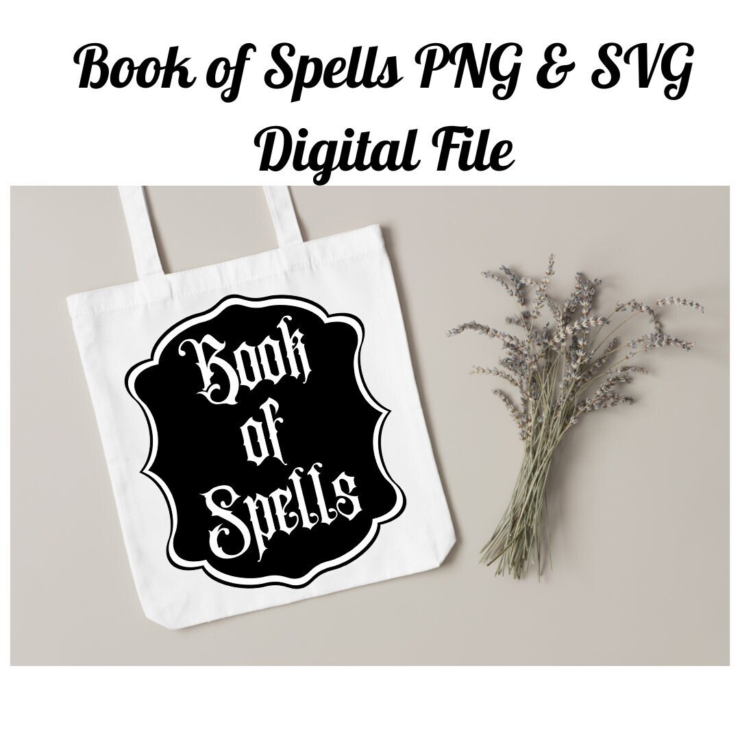 Book of Spells SVG & PNG - Etsy