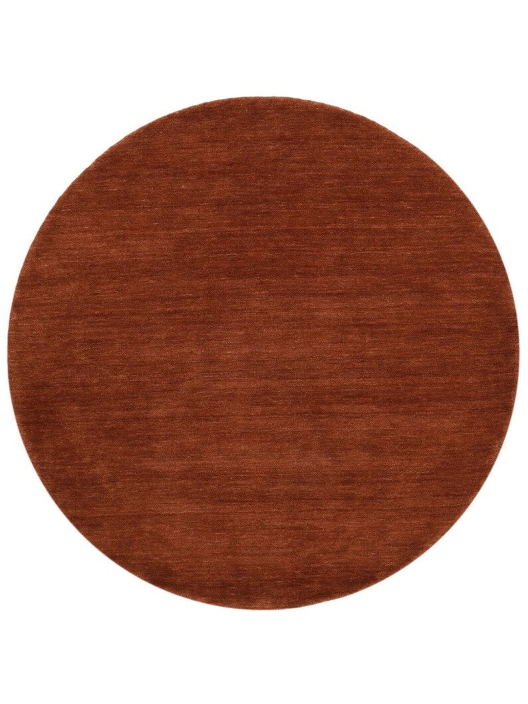 Brown Hand Loom Round Rug Pure New Zealand Wool Area Carpet for Bedroom ...