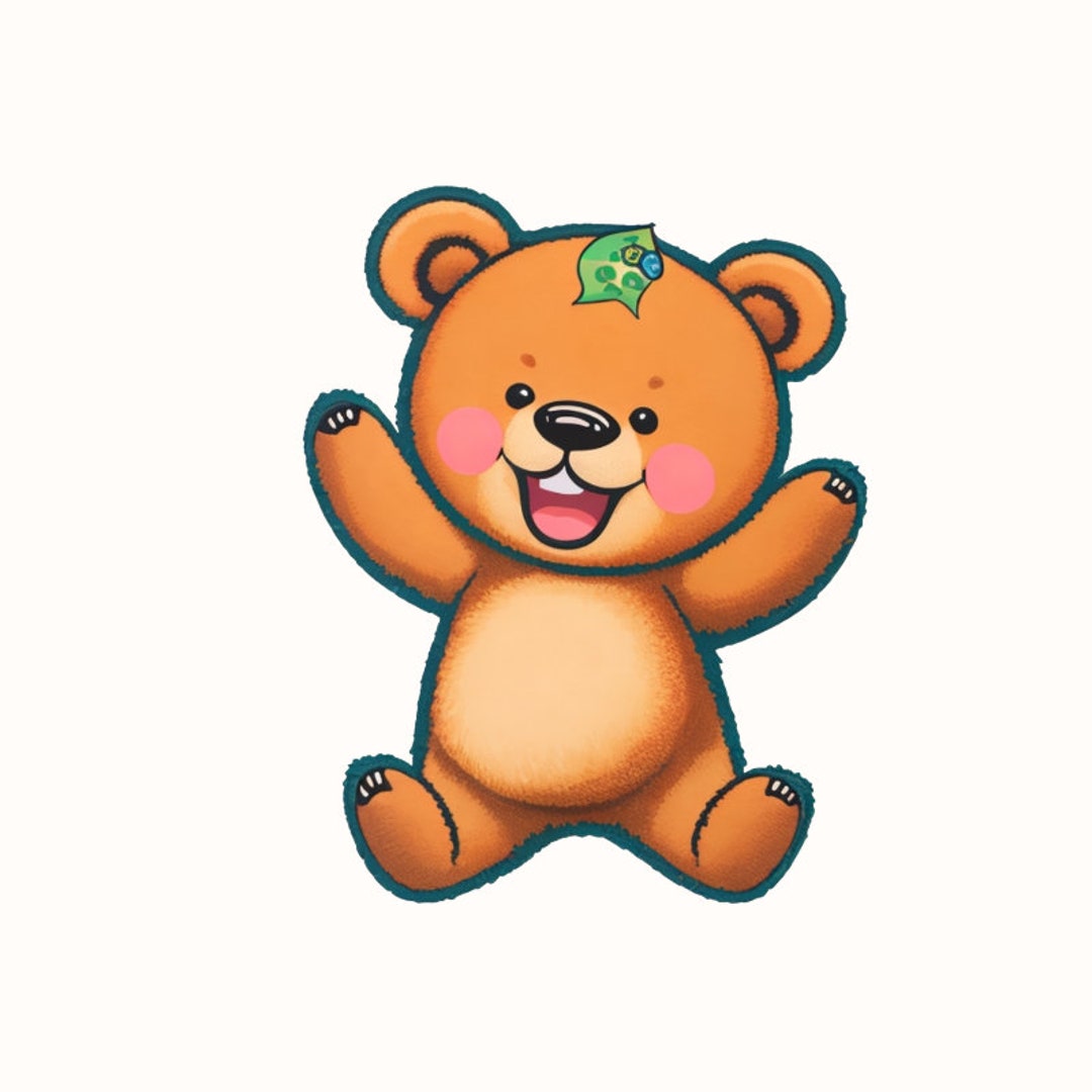 Cute Teddy Sticker - Etsy