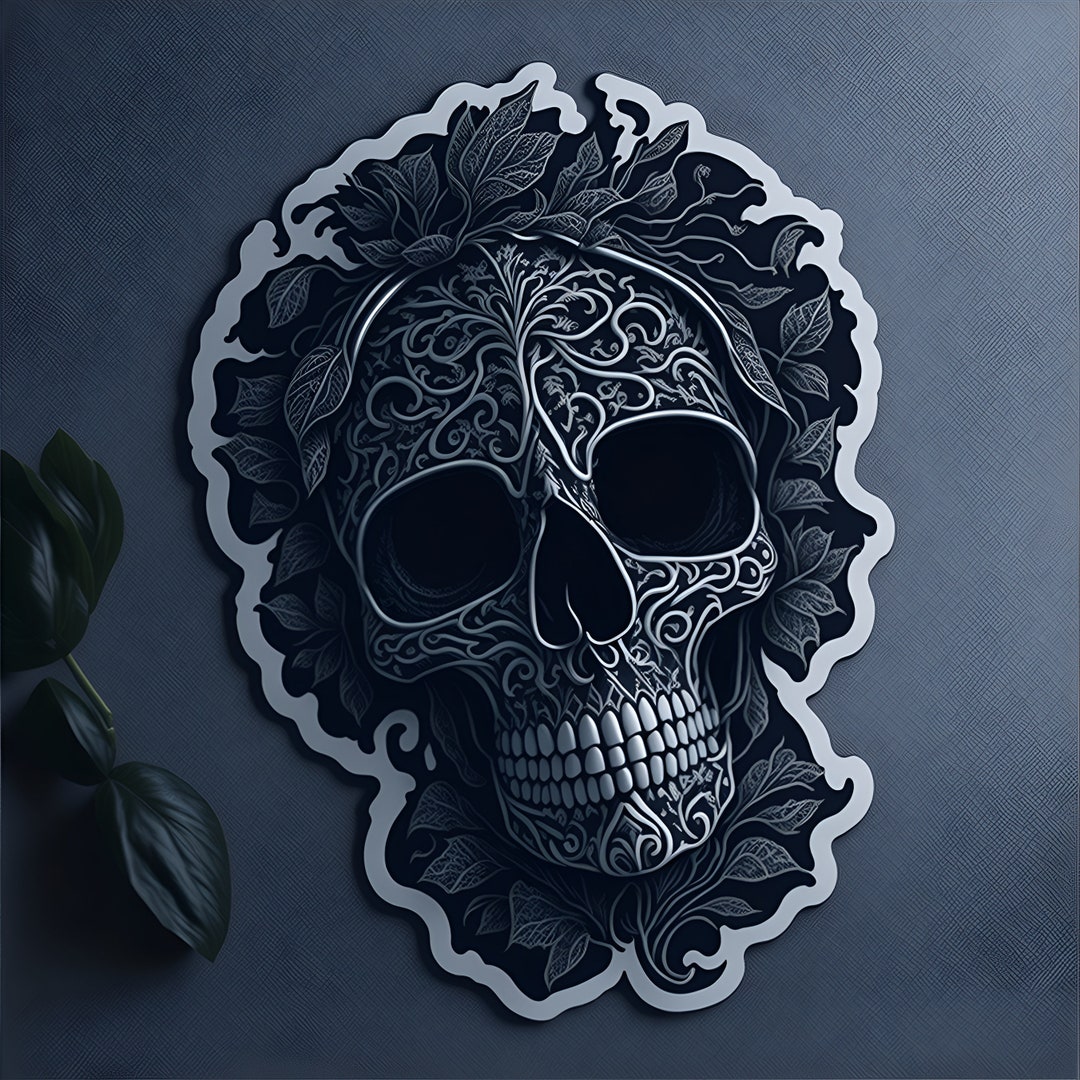 Rebel Spirit Skull Stickers - Skull Custom Stickers, Gothic Skull ...